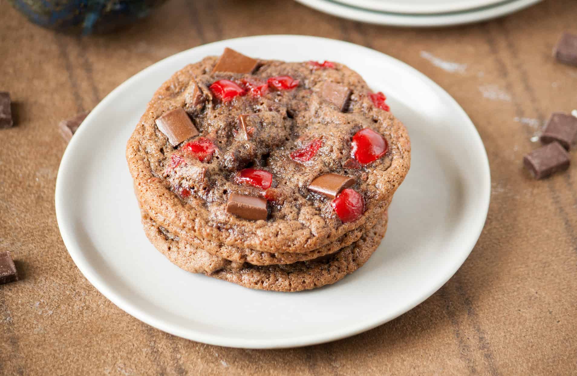 Chewy Double Chocolate Cherry Cookies - Chipa by the Dozen